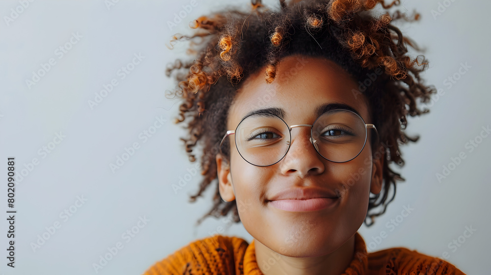 Young African Woman in Vibrant Colorism Style, This image is perfect ...