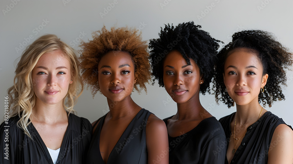 Four Young Black Women Posing with Confidence, To celebrate diversity ...