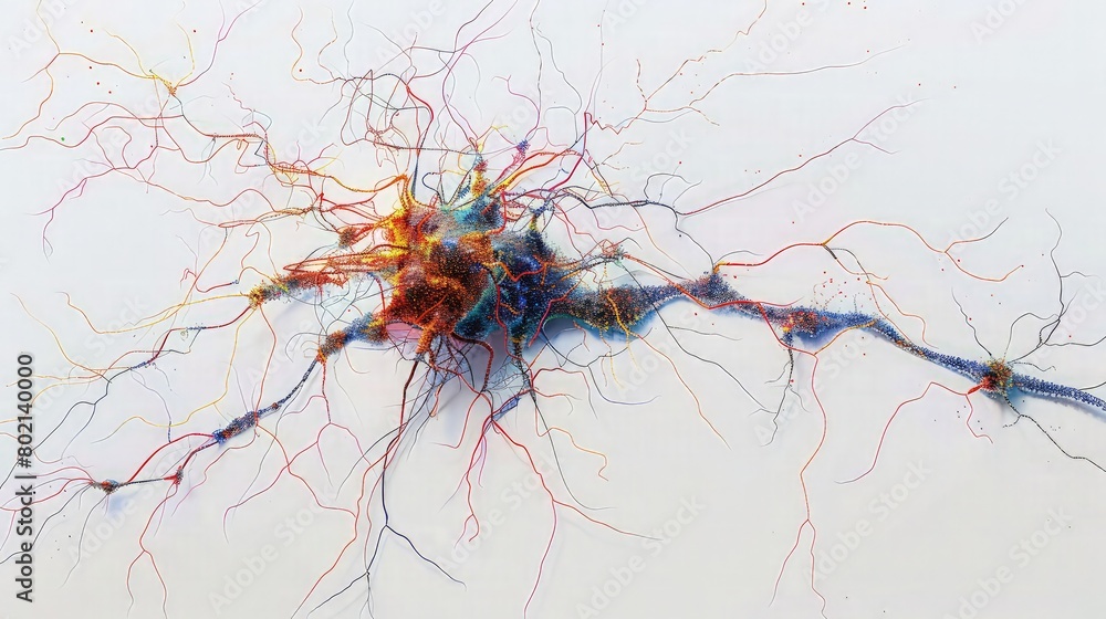 human nerves system structure isolated on white background Stock ...