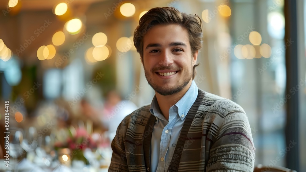 Stylish Man in His s Smiling at Charity Gala. Concept Fashion, Men's ...