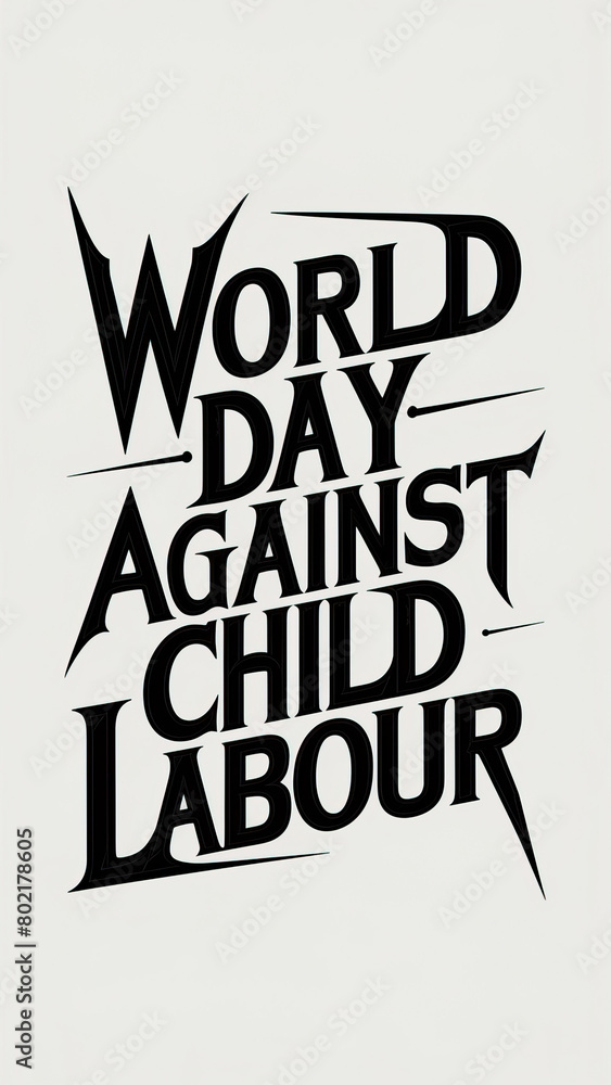World day against child labour, child labour, illustration. story ...