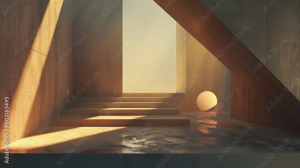 A surreal exploration of light and shadow abstraction, using ...