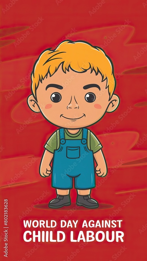 World day against child labour, child labour, illustration. story ...