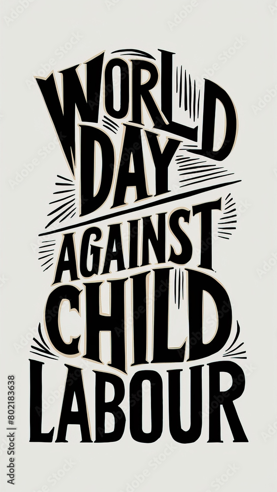 World day against child labour, child labour, illustration. story ...
