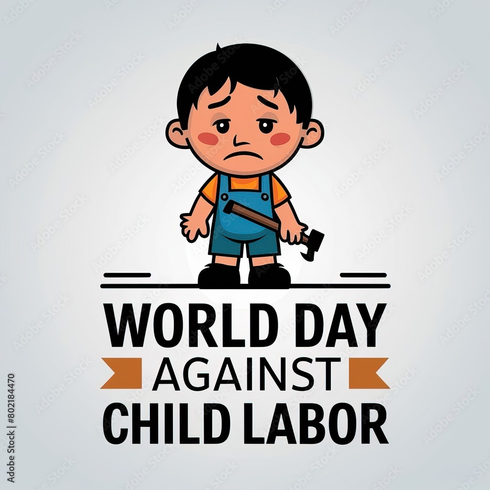 World day against child labour, illustration. child labour, World day ...