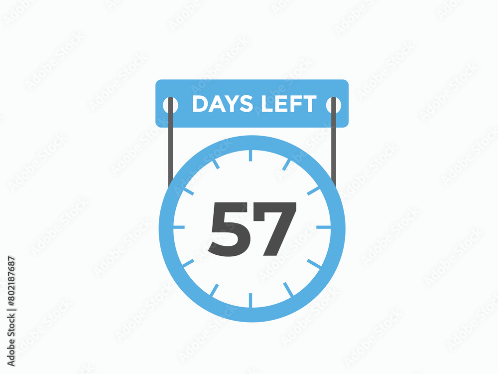 57 days to go countdown template. 57 day Countdown left days banner ...