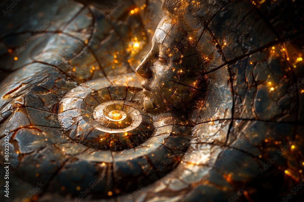 AI generated illustration of the Sacred Geometry - the Golden Ratio and ...