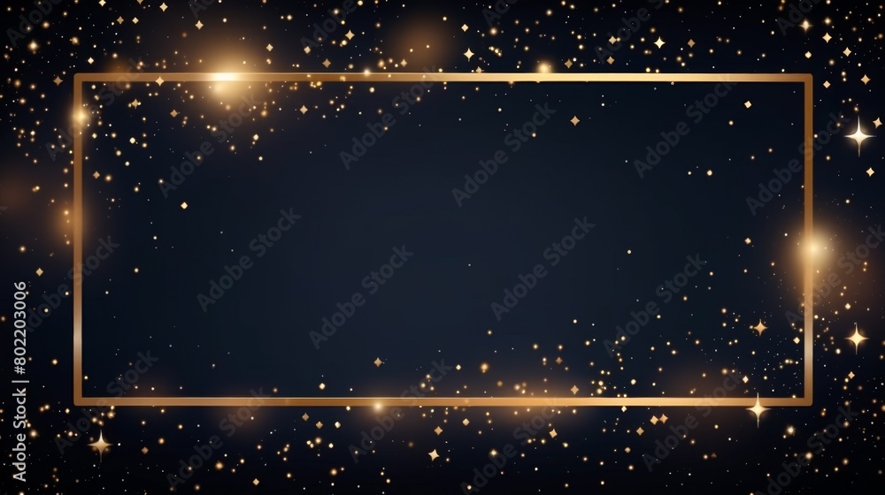 gold color frame for a postcard with free space in the center for text ...