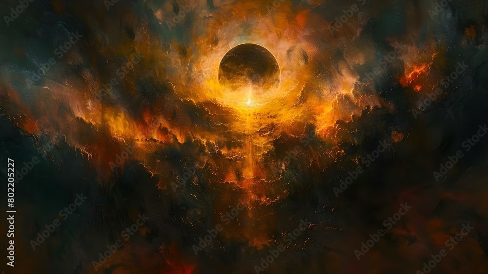 Digital art depicting darkness in a biblical context from the Book of ...