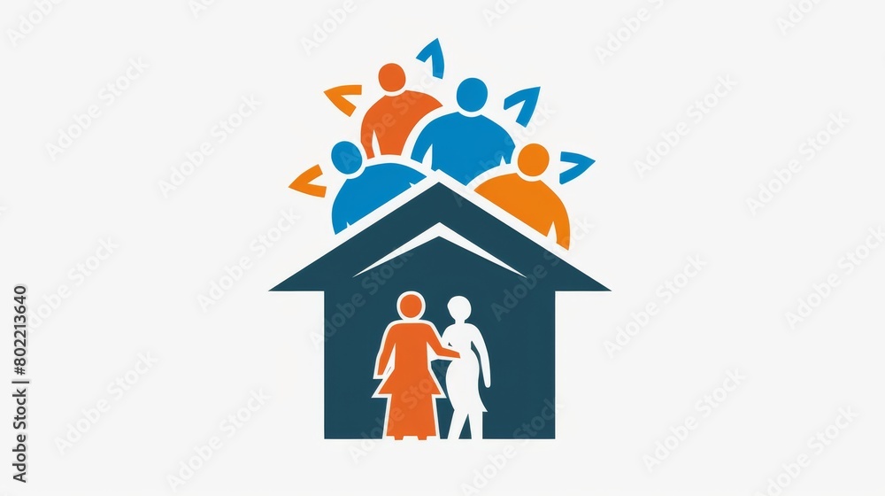 Warmth of Family and Home: Embrace Togetherness with Our House Logo ...