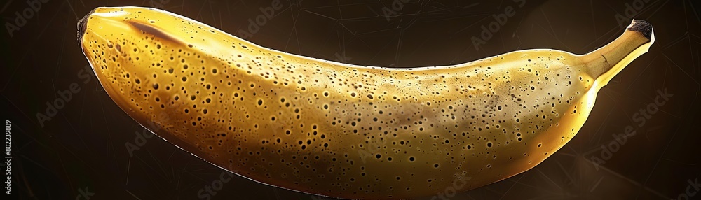 Illustrate a high-angle shot of a banana using CG 3D rendering ...