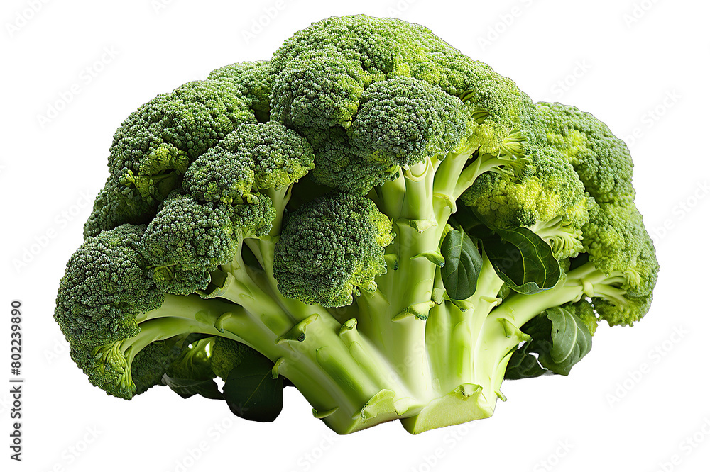 Fresh broccoli uncooked tree shape isolated on transparent background ...