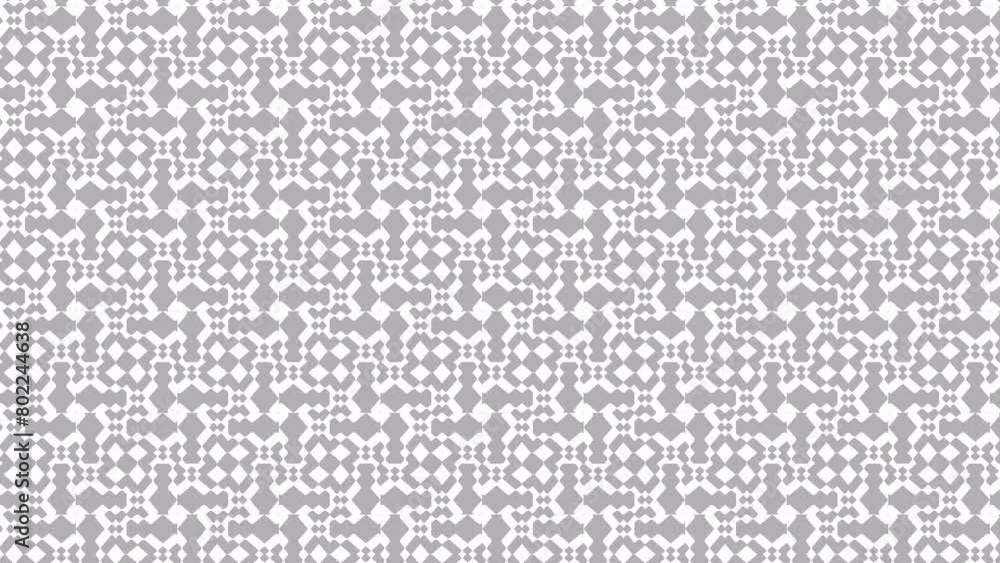 Background with repeating pattern.Seamless loop video.black and white ...