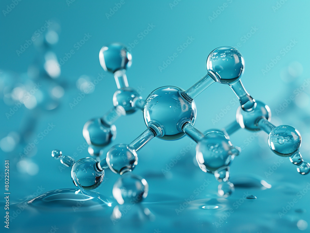 Heavy water molecules enriched with deuterium are visualized in a ...