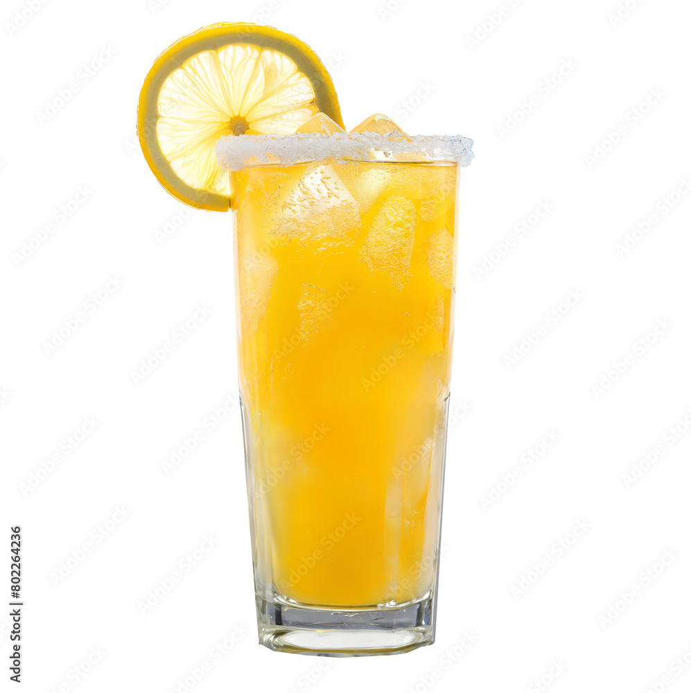 Electric Lemonade Coctail: Bright yellow with a lemon wheel and a ...