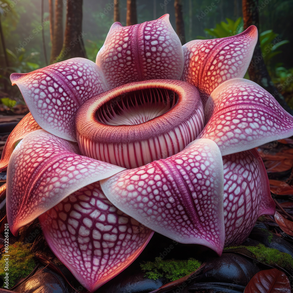 Generative AI The Beauty of Rafflesia Arnoldii Flowers, beautiful ...