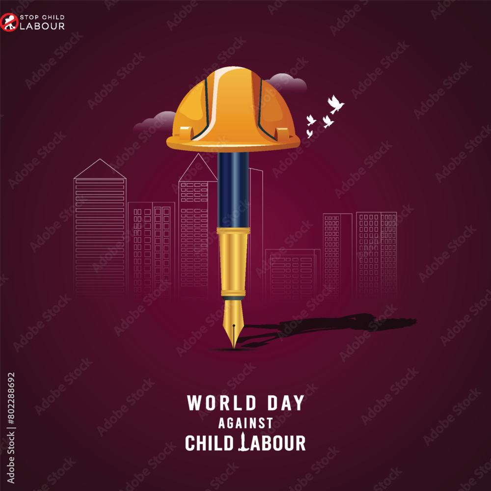 Child labor, Vector, Child labor Poster, World Day Against Child labor ... Child labor, Vector, Child labor Poster, World Day Against Child labor ...