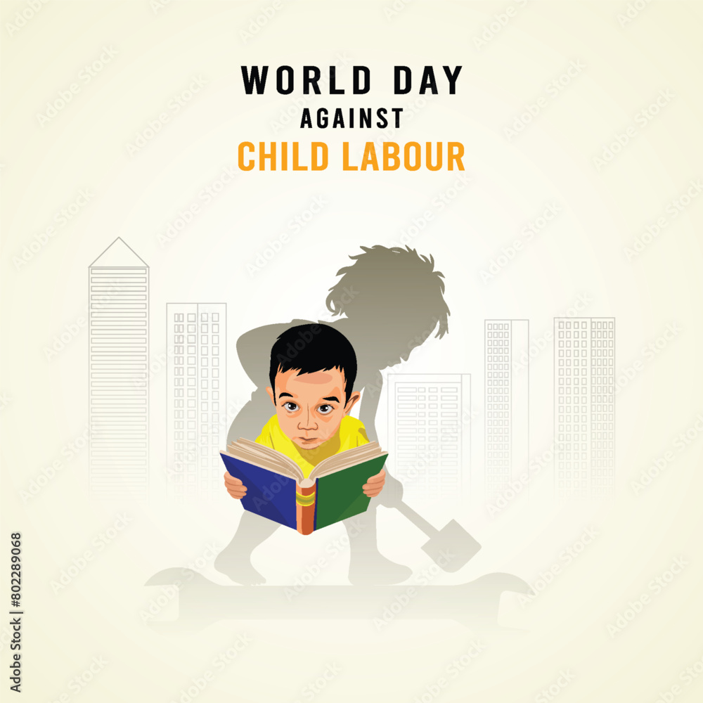 Child labor, Vector, Child labor Poster, World Day Against Child labor ...