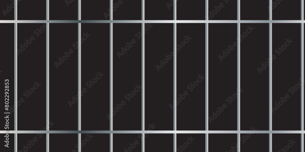 Black realistic metal prison bars isolated on white background ...