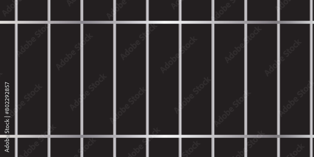 Vector illustration iron prison bars isolated on transparent background ...