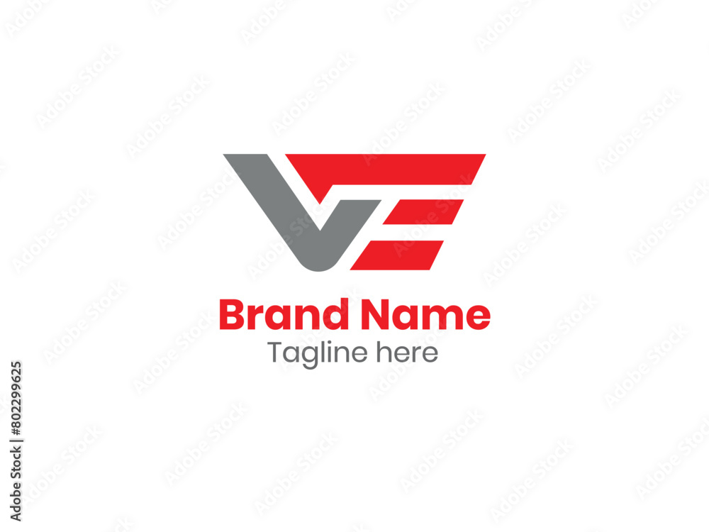 VE letter logo design vector. VE Letter Logo Design. Initial letters EV ...