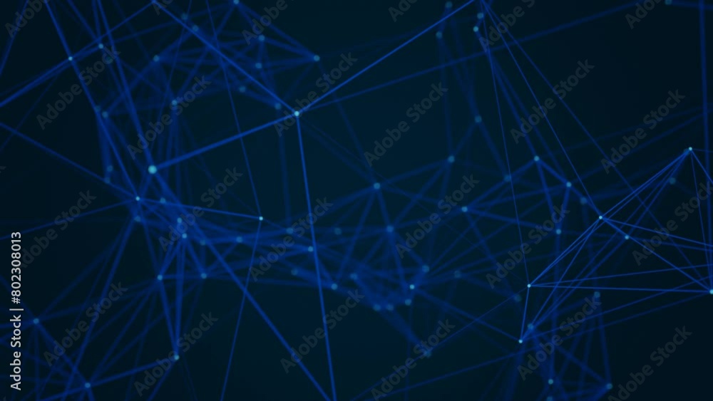 Video screensaver of floating dark blue abstract futuristic background ...