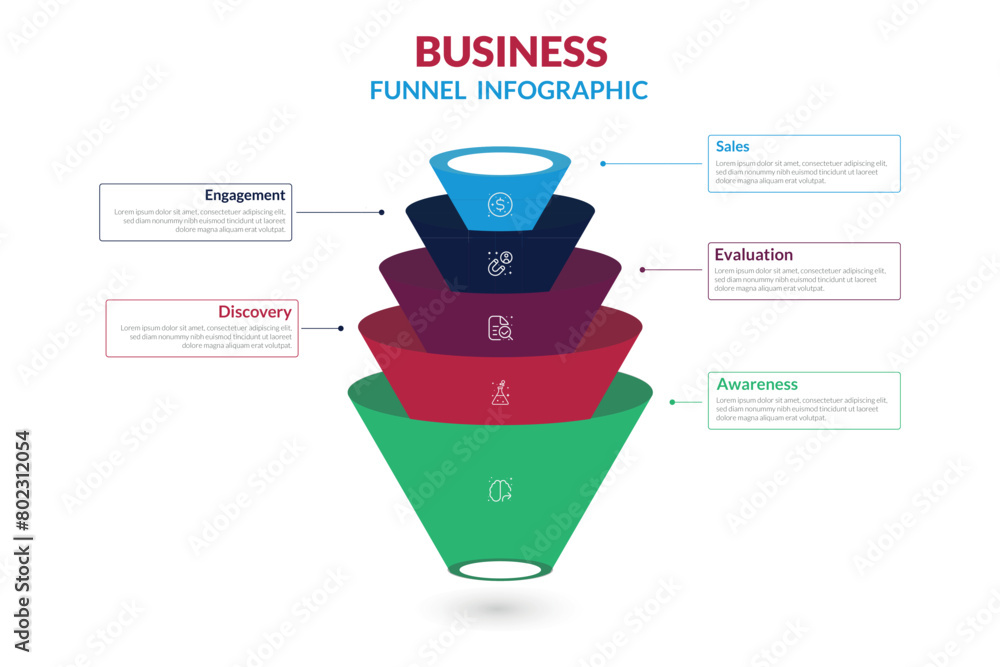 Sales funnel Infographic templates for your presentation. Marketing ...