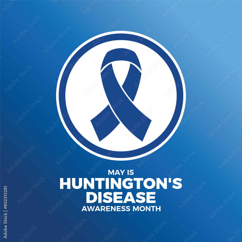 May is Huntington's Disease Awareness Month poster vector illustration ...