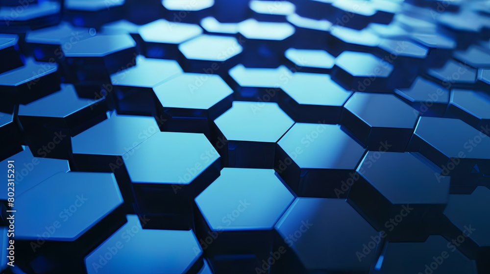 Illustrazione Stock An abstract background representation of interconnected hexagonal shapes ...