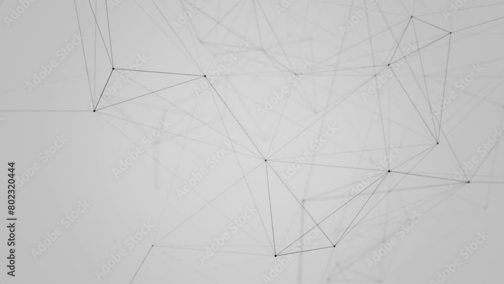 Video screensaver of floating gray abstract futuristic background with ...