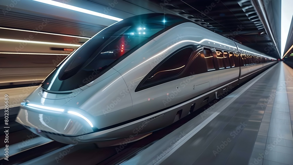 ภาพประกอบสต็อก Innovative Maglev Train Design Highlights Advanced ...