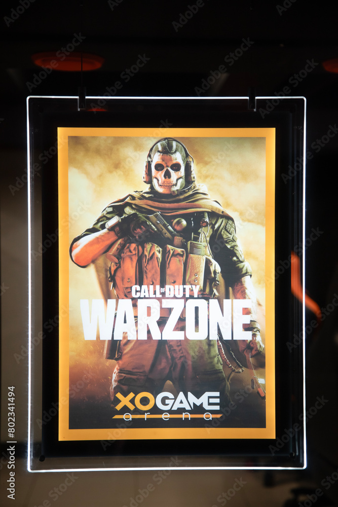 Vladikavkaz, Russia - 01 May, 2024 : Call of Duty: Warzone illuminated ...