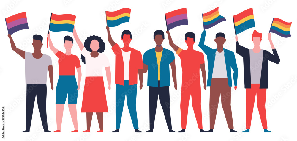 Vibrant illustration showcasing a diverse group of individuals united ...