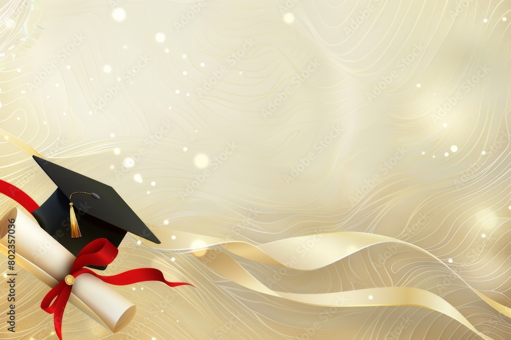 Elegant gold background with wave lines and blurred bokeh lights ...