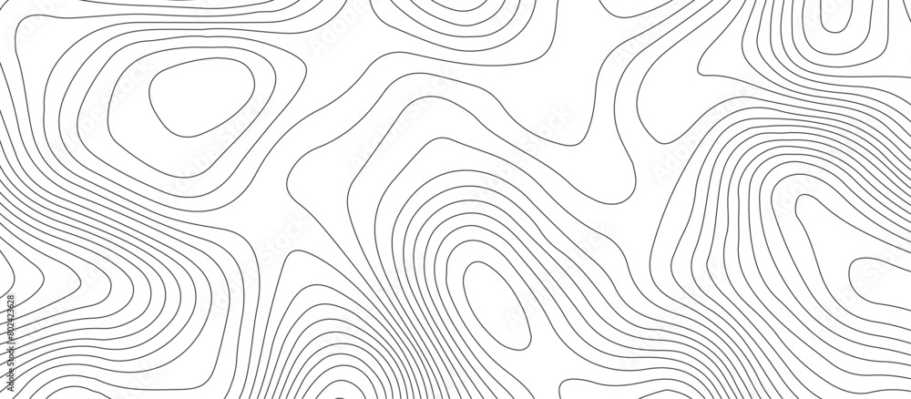 White background topography contour map with black curve lines .luxury ...