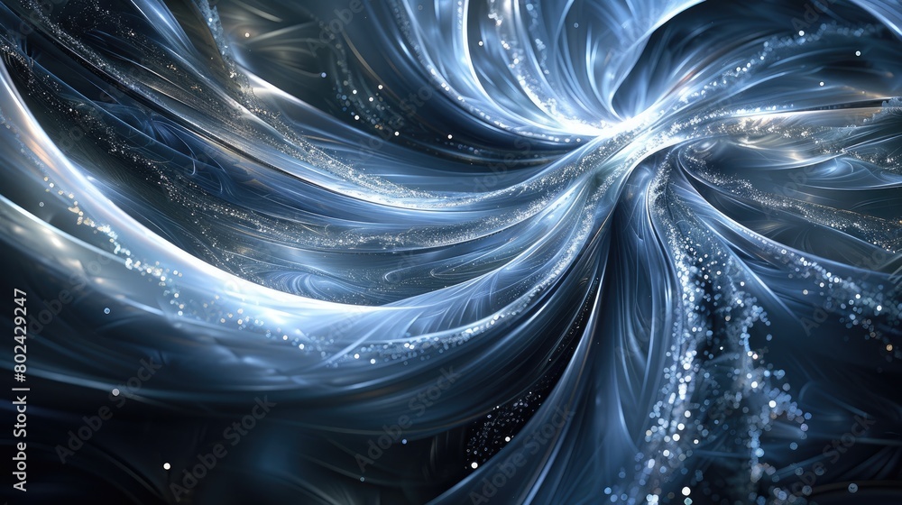 Delicate tendrils of silver light weaving through a tapestry of ...