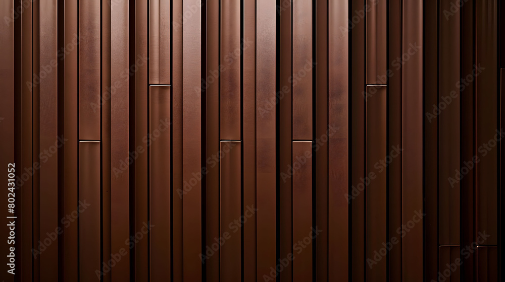 Dark brown wooden slat wall texture. Elegant background for interior ...