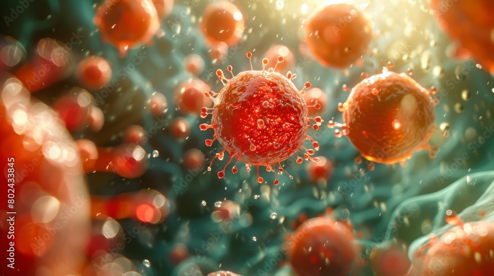 An insightful 3D rendering image showcasing the activation and ...