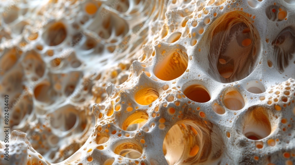 An informative 3D rendering image depicting the process of bone growth ...