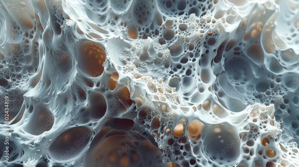 Foto de 3D rendering image illustrating the microstructure of bone ...