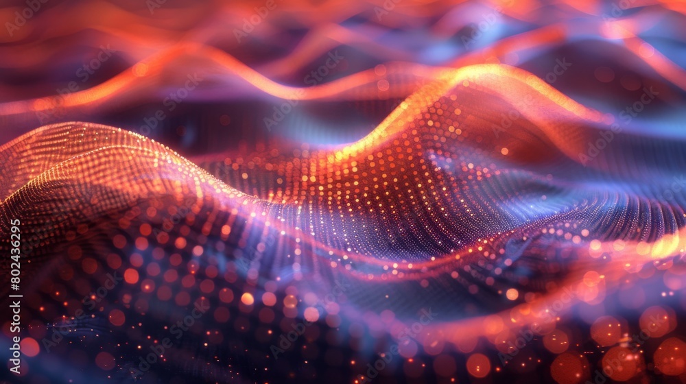 3D rendering image depicting different patterns of brain wave activity ...