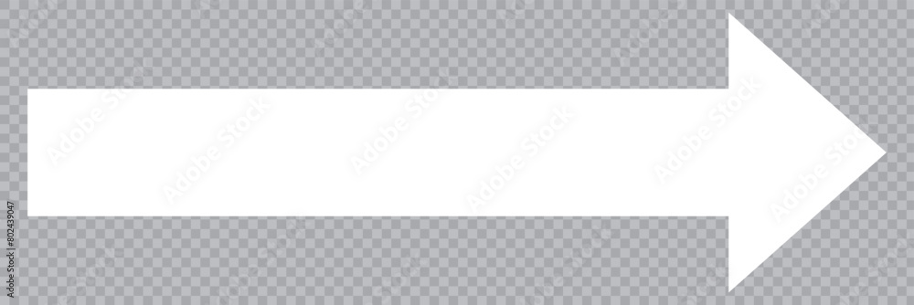 white arrow icon on transparent background. flat style. white arrow ...