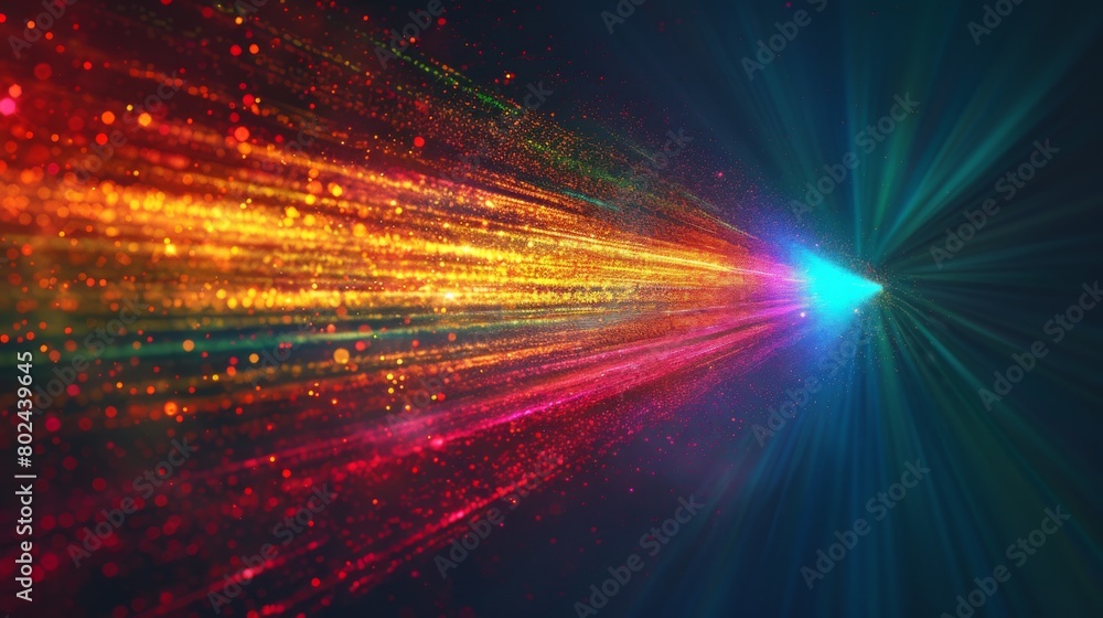 3D rendering image illustrating the physiology of color vision ...