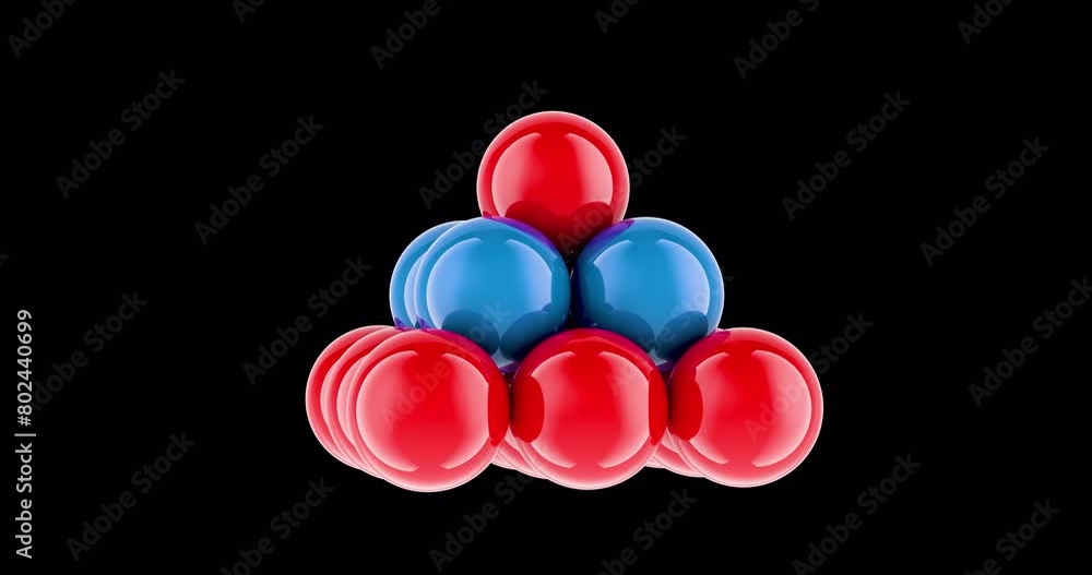 FCC atoms package crystal lattices structure, animation seamlessly ...