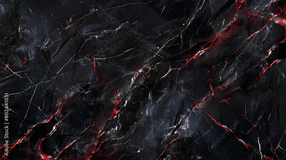 Black marble with red veins natural stone pattern abstract, marble for ...