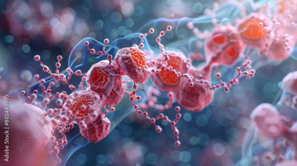 An insightful 3D rendering image depicting the structure and function ...