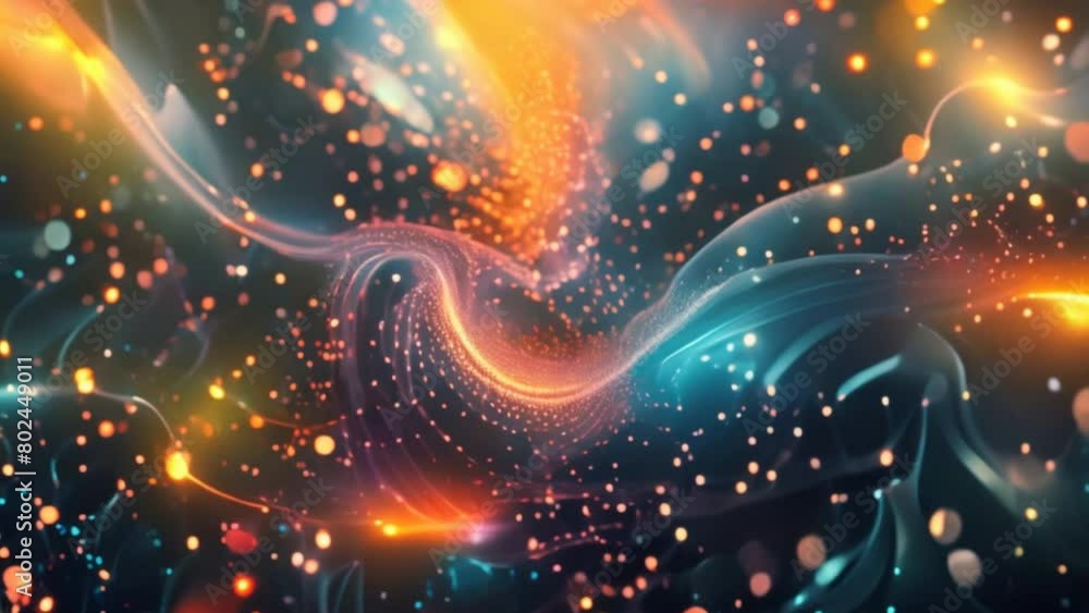 A mesmerizing dance of data particles, forming and dissolving into ...