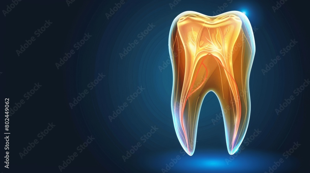 The Structure Of A Human Tooth Anatomy Of The Tooth Vector Illustration Stock Illustration