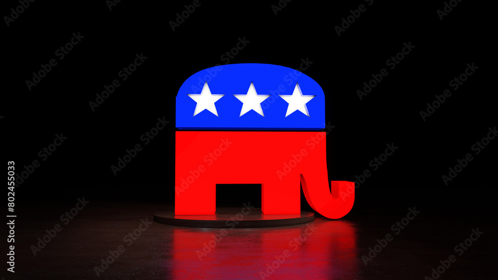 Republican Elephant Logo of the United States - Republican Party Stock ...