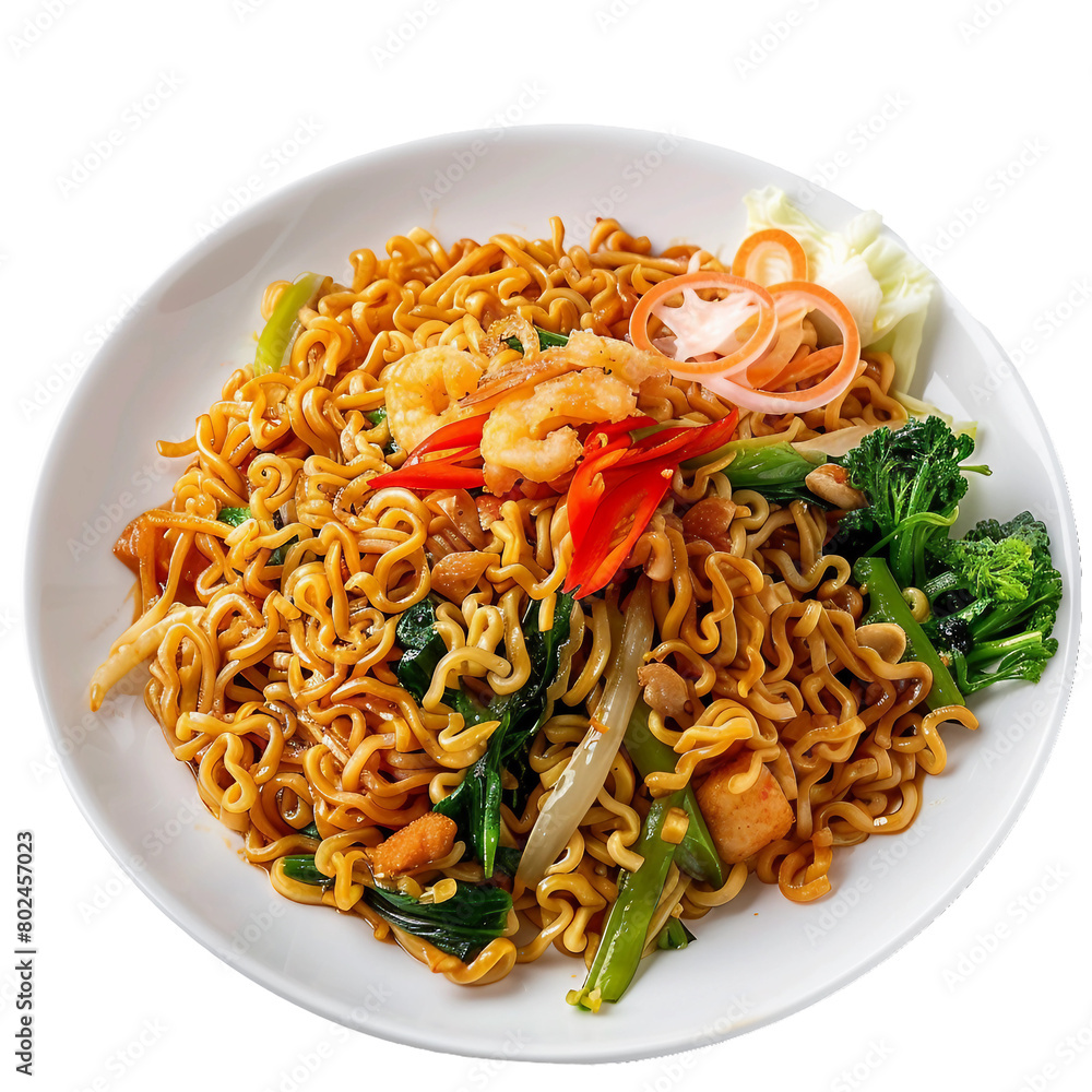 Mie Goreng, transparent background, isolated image, generative AI Stock ...